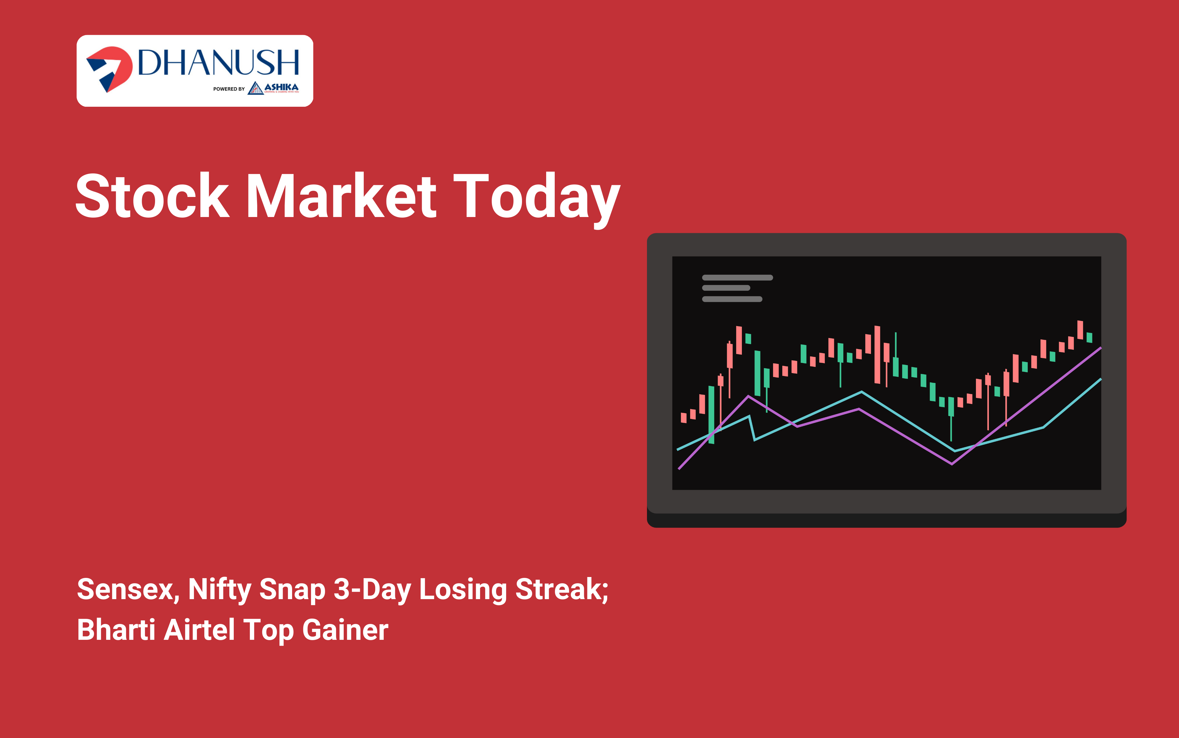 Stock Market Today: Sensex, Nifty Snap 3-Day Losing Streak | Dhanush By ...